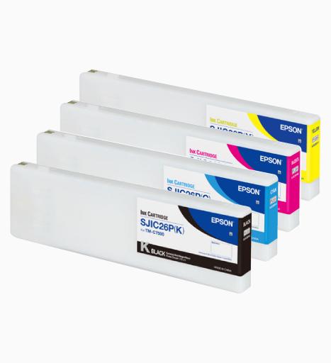 Epson TM-C7500 Ink Cartridge Bundle Pack - CMYK - Label Print Systems